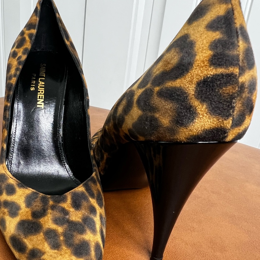 Saint Laurent Leopard Print 100 Pumps - Gem